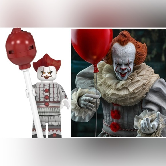 Block Mini Figures | Accessories | Pc Custom Pennywise Clown Building ...